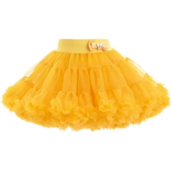 MIMI TUTU Bow Tulle Skirt - Canary Yellow