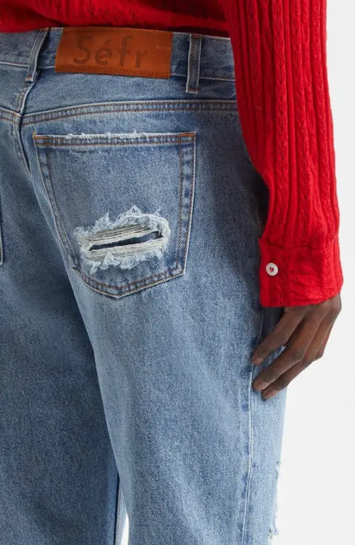 Séfr Rider Ripped Bootcut Jeans