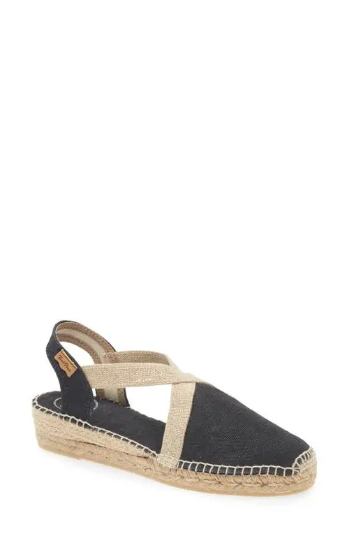 TONI PONS Verdi Espadrille Wedge - Black