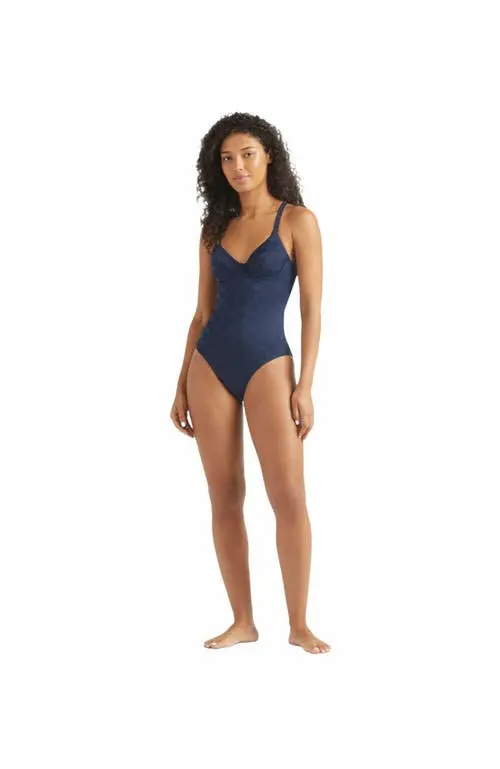 Vilebrequin Turtles Monogram Underwire One-piece Swimsuit - Bleu Marine