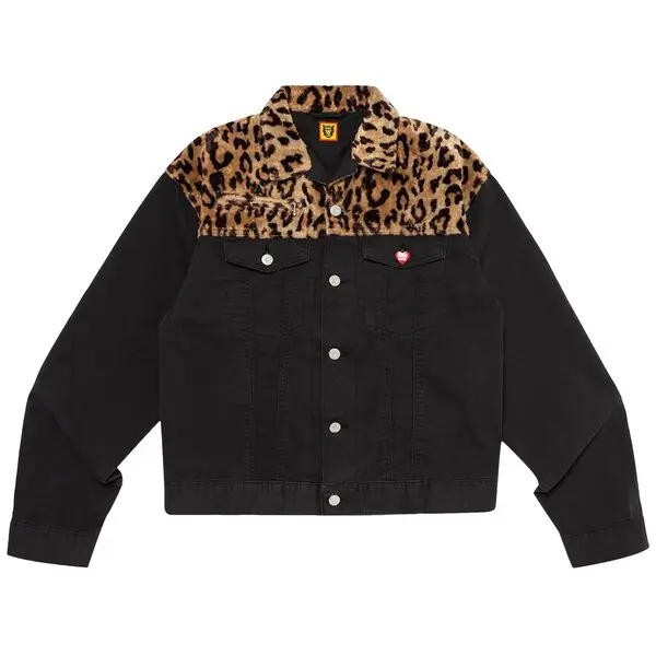 HUMAN MADE Leopard Denim Work Jacket - Black