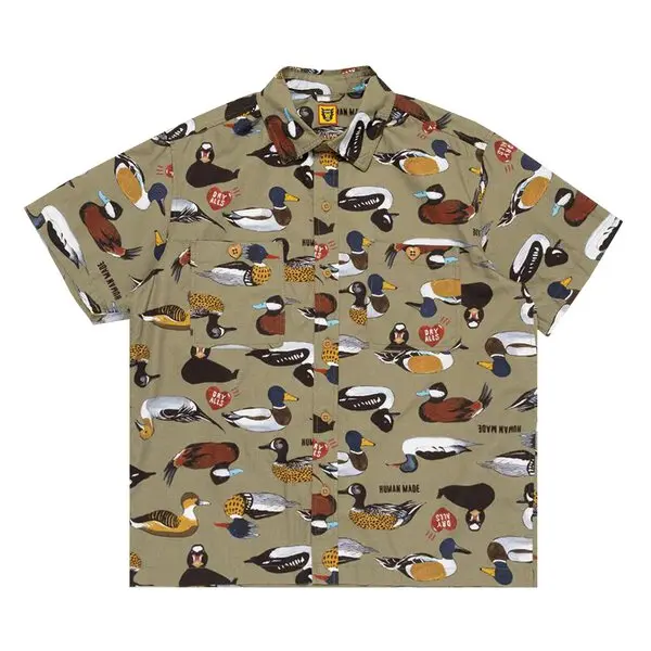 HUMAN MADE Duck Short-sleeve Shirt 'olive Drab