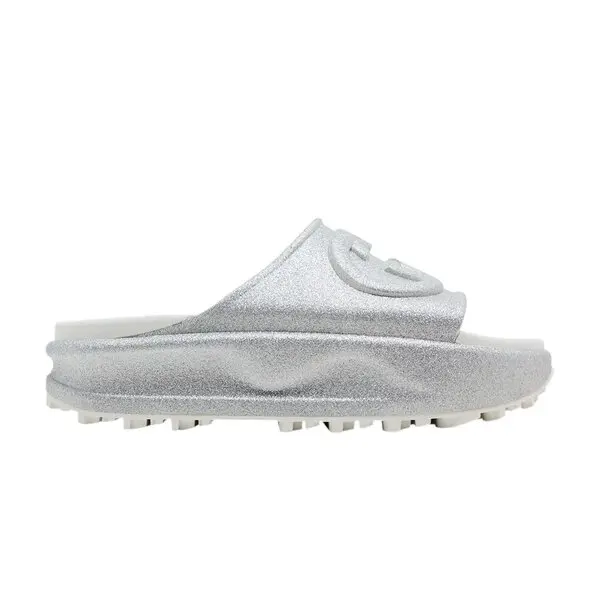 Gucci Interlocking G Slides - Silver