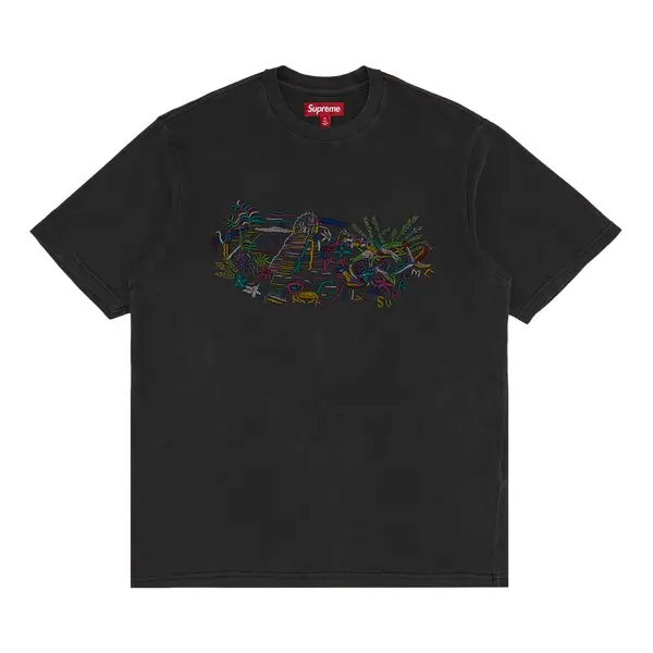 Supreme Machu Picchu Short-sleeve Top - Black