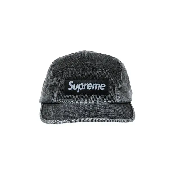 Supreme Coated Denim Camp Cap - Black