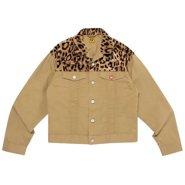 HUMAN MADE Leopard Denim Work Jacket - Tan