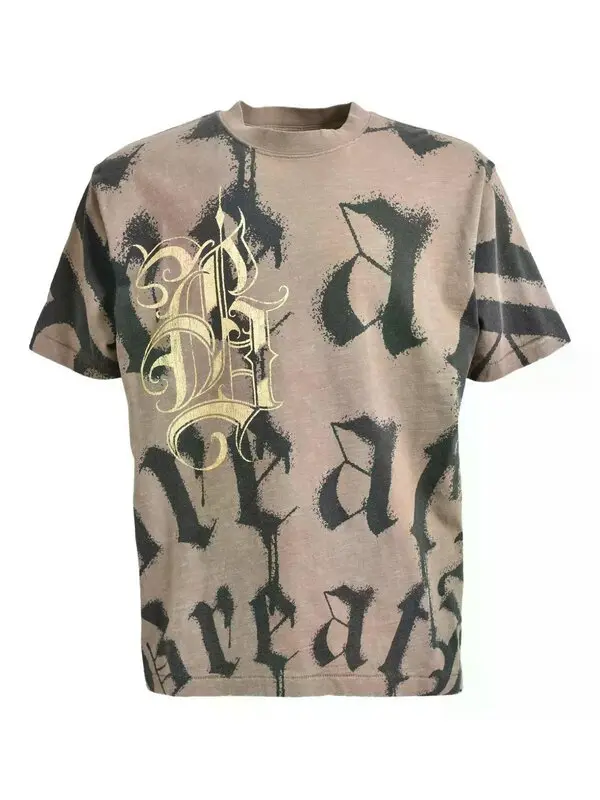 BREATH Logo-print T-shirt - Neutrals