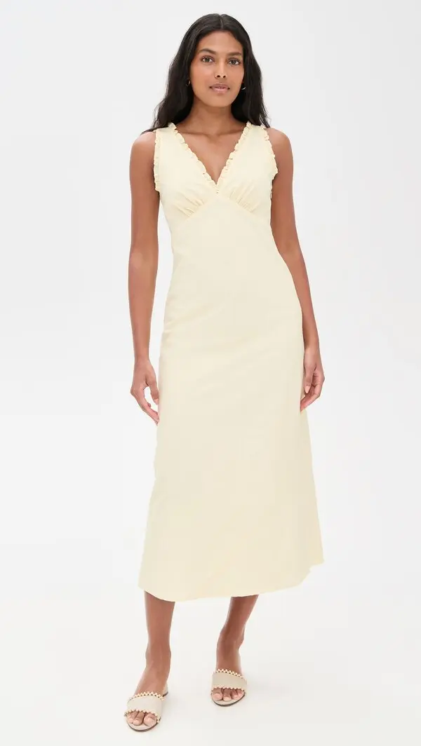 WAYF V-neck Midi Dress
