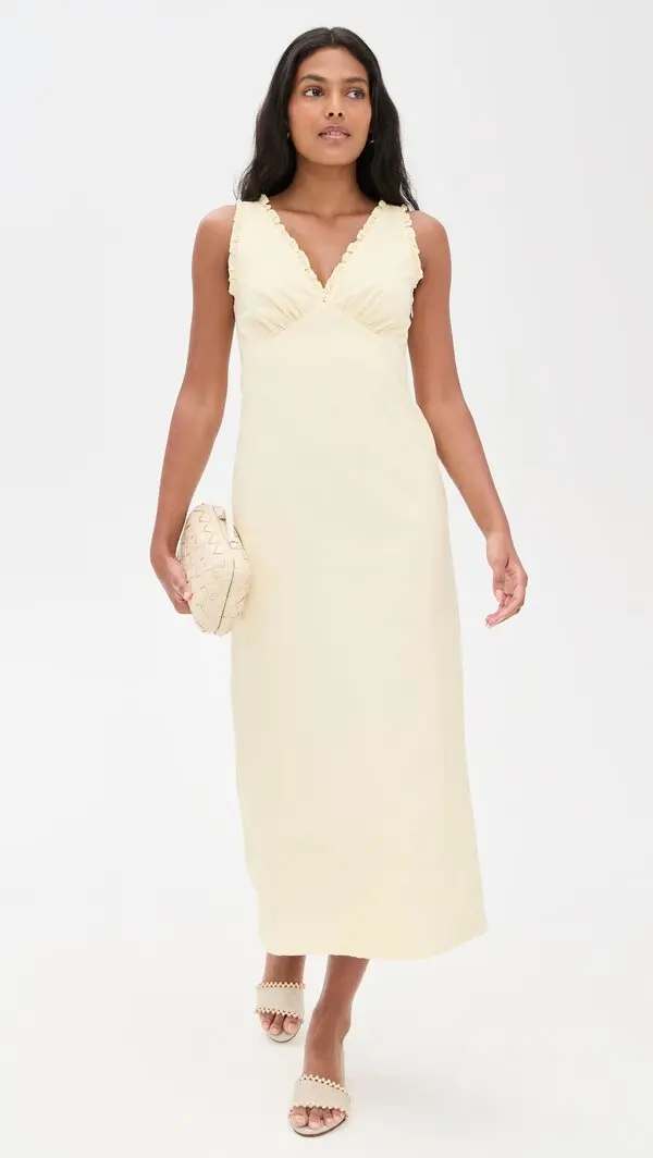 WAYF V-neck Midi Dress