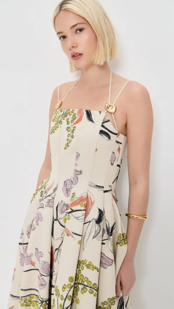 Stine Goya Jacquard Dress In Mimosa - 40% Off | Editorialist
