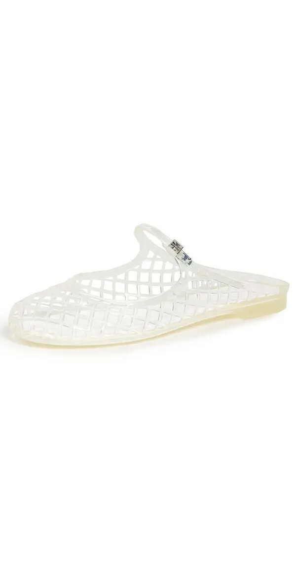 Tory Burch Mellow Mary Jane Flats - Clear/silver