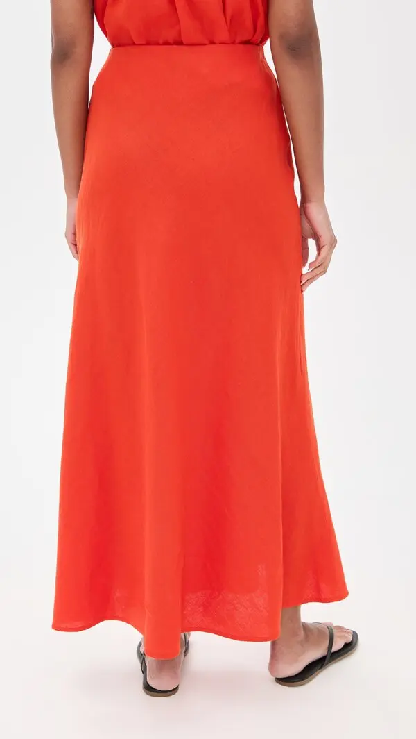 Madewell Linen Maxi Slip Skirt