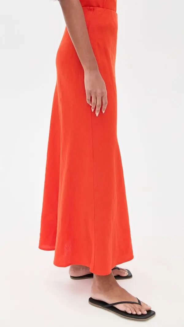 Madewell Linen Maxi Slip Skirt