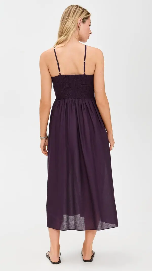 Playa Lucila Crochet Halter Midi Dress In Burgundy/Crochet - 80% Off |  Editorialist