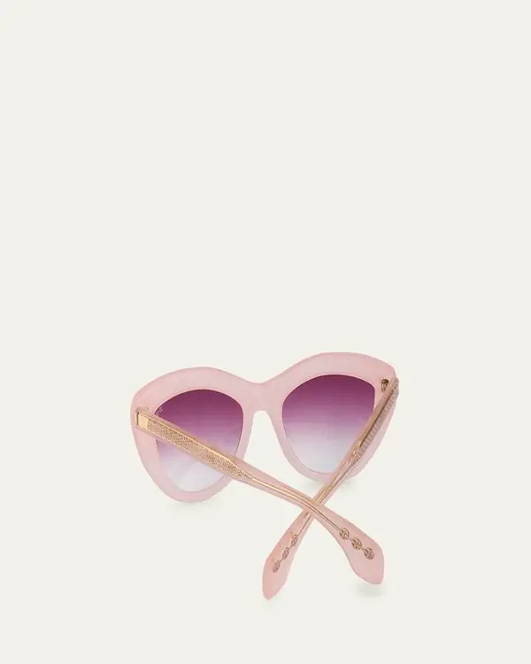 Hoorsenbuhs 24k Gold & Acetate Cat-eye Sunglasses