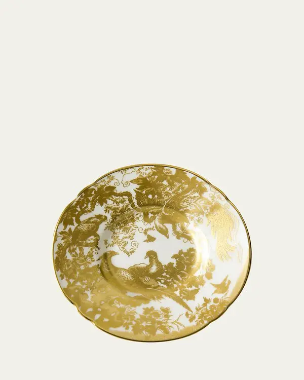 ROYAL CROWN DERBY Aves Gold Coffee Saucer