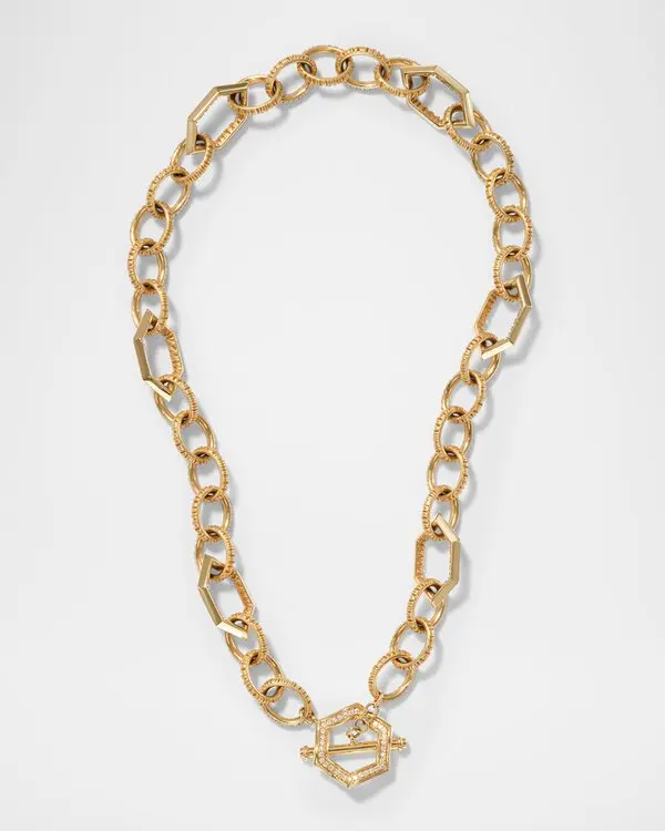 JAMIE TURNER Isabel Chain Toggle Choker Necklace - Gold