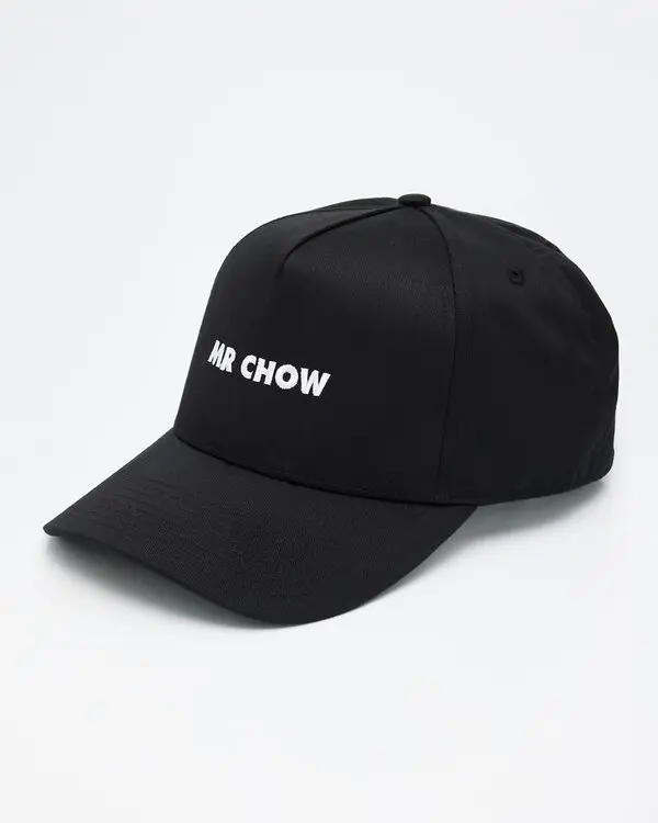 MR CHOW Embroidered Baseball Cap - Black