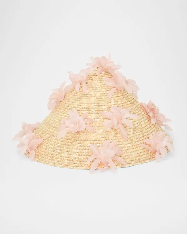 GIGI BURRIS MILLINERY Hanford Straw Hat - Dusty Rose