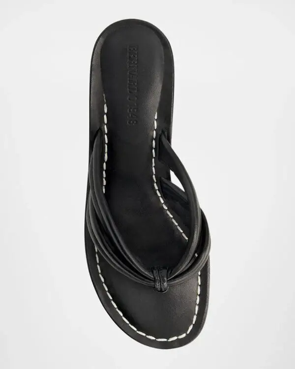 Bernardo Miami Leather Mule Sandals - Black