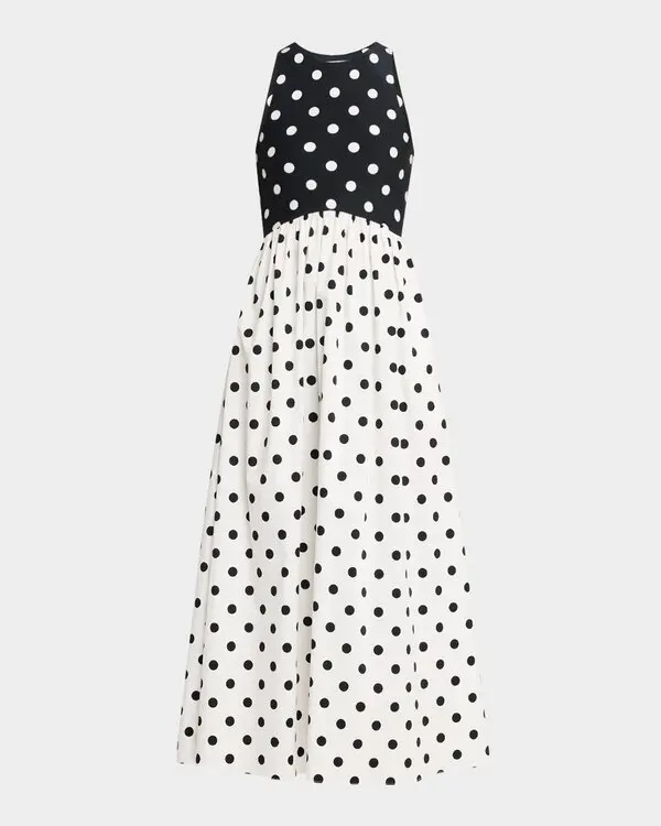 RACHEL ANTONOFF Reese Sleeveless Maxi Dress - Polka Dot