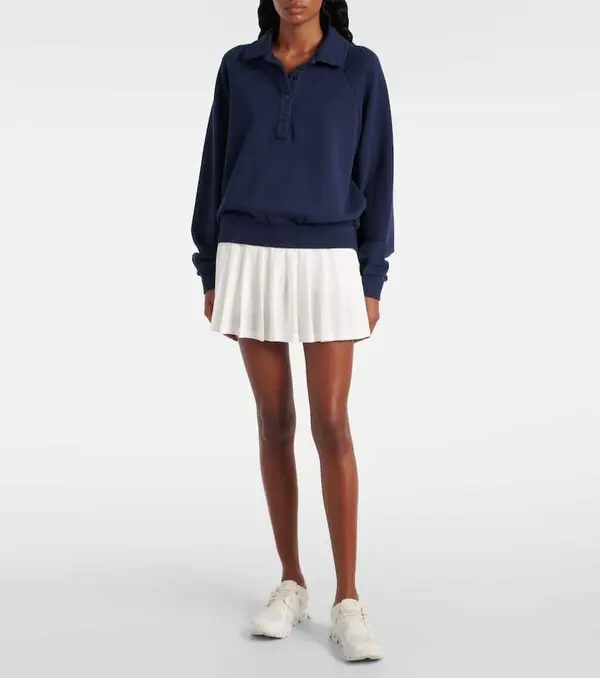 The Upside Cotton Terry Polo Sweater