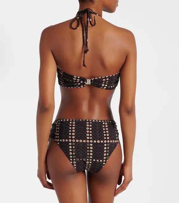 MARANT ETOILE Salmage Printed Halterneck Bikini Top