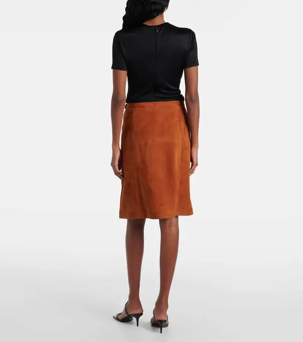 Versace Suede Midi Skirt