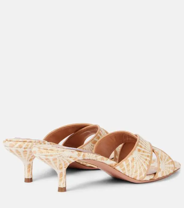 AQUAZZURA Divine 50 Raffia Mules