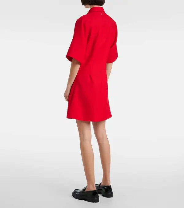 AMI Paris Virgin Wool Canvas Shirt Dress