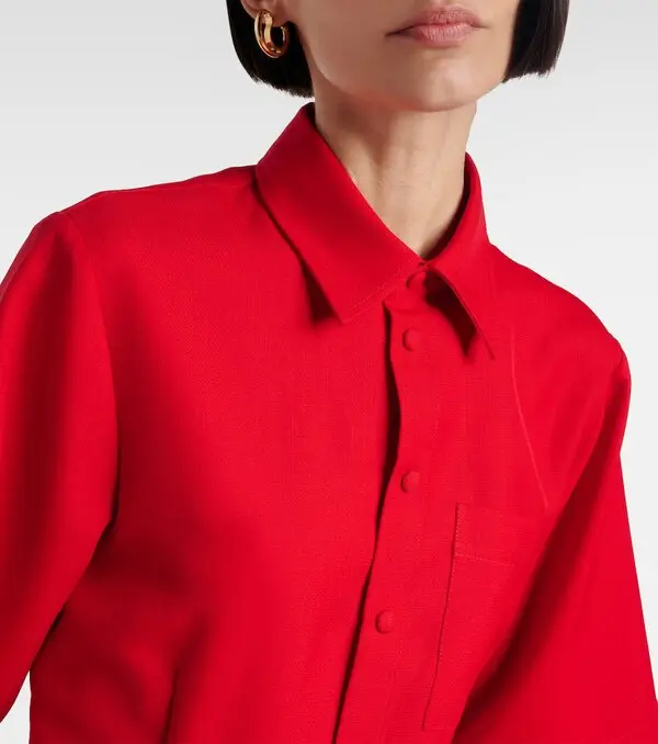 AMI Paris Virgin Wool Canvas Shirt Dress