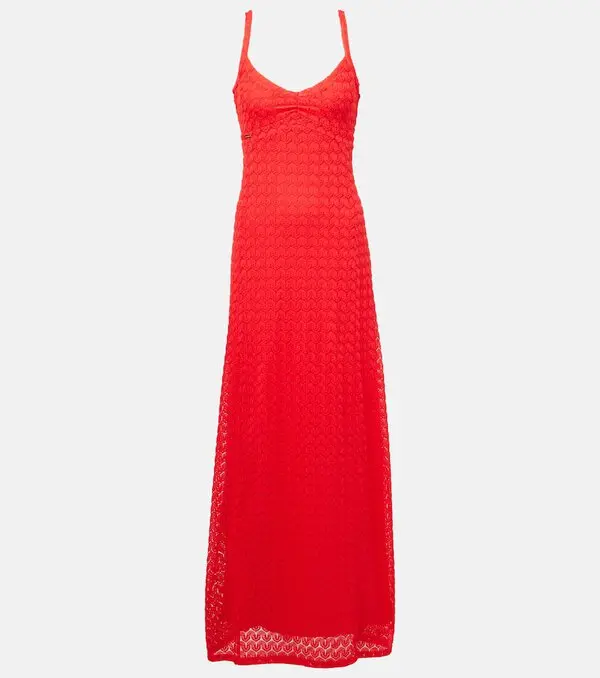 Melissa Odabash Ciara Knitted Maxi Dress - Red
