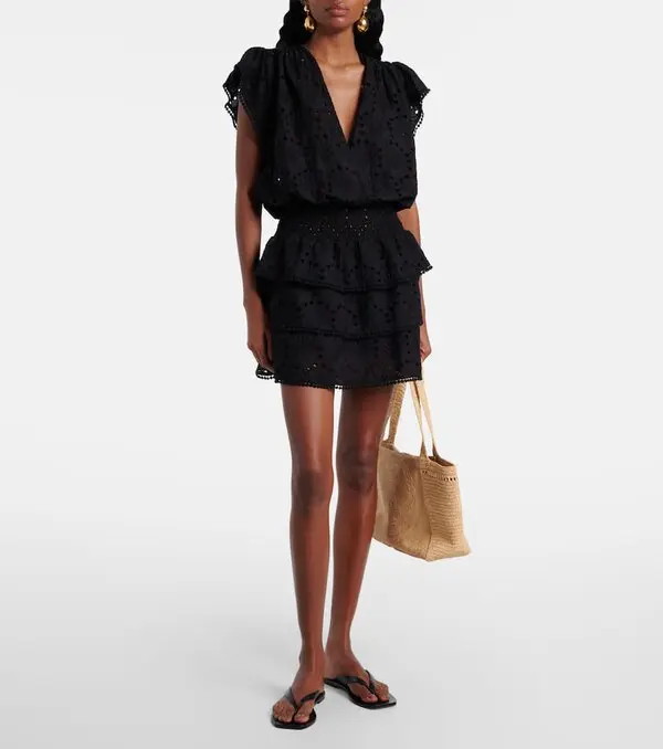 Melissa Odabash Jess Ruffled Mini Dress