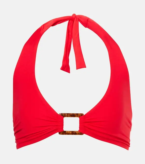 Melissa Odabash Paris Embellished Bikini Top - Red