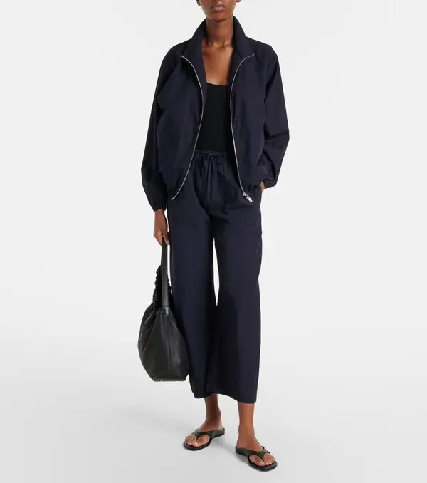 LESET Kyoto Cotton Wide-leg Pants