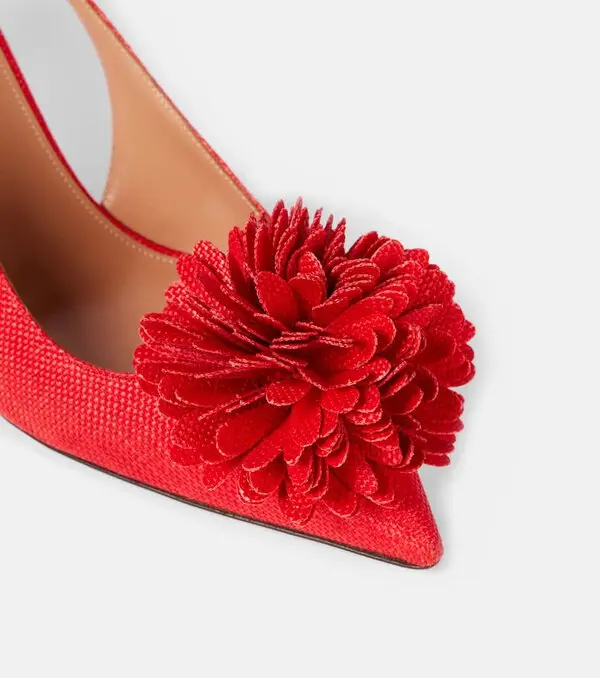 AQUAZZURA Couturier 65 Slingback Pumps - Red