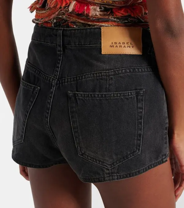 Isabel Marant Étoile Delma Denim Shorts - Black