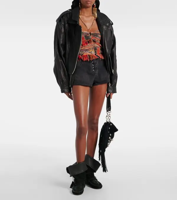 Isabel Marant Étoile Delma Denim Shorts - Black