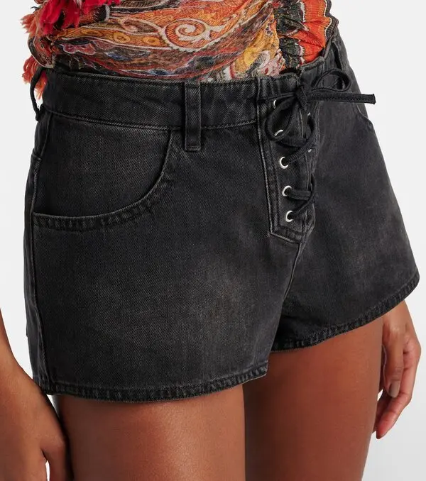 Isabel Marant Étoile Delma Denim Shorts - Black
