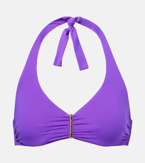 Melissa Odabash Provence Halterneck Bikini Top - Purple