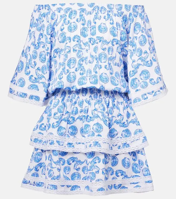 Melissa Odabash Micha Printed Minidress - Blue