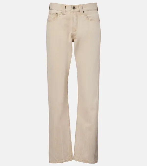Khaite Callum Straight Leg Jeans - Beige