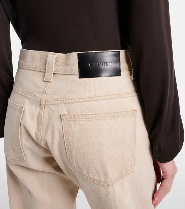 Khaite Callum Straight Leg Jeans - Beige