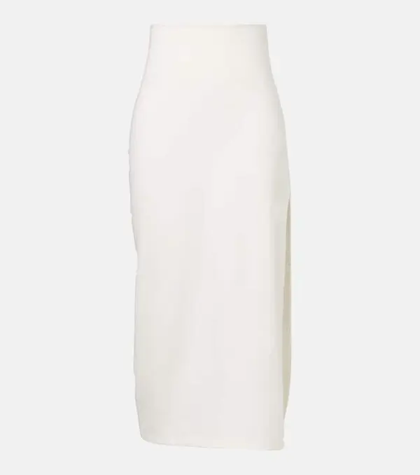LESET Rio Jersey Midi Skirt - White