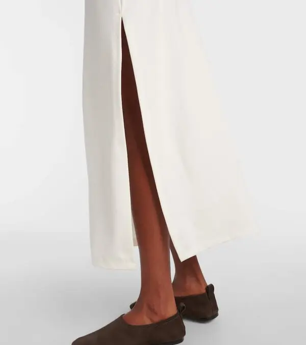LESET Rio Jersey Midi Skirt - White