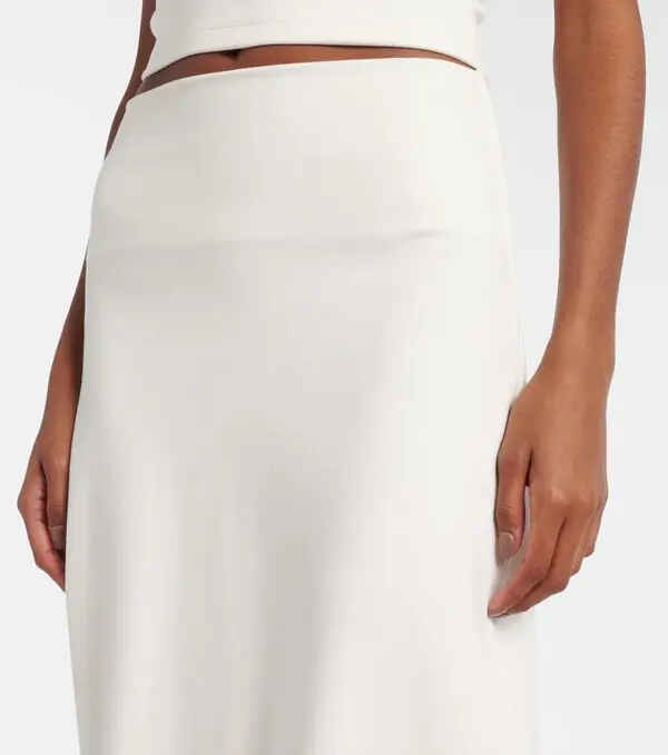 LESET Rio Jersey Midi Skirt - White