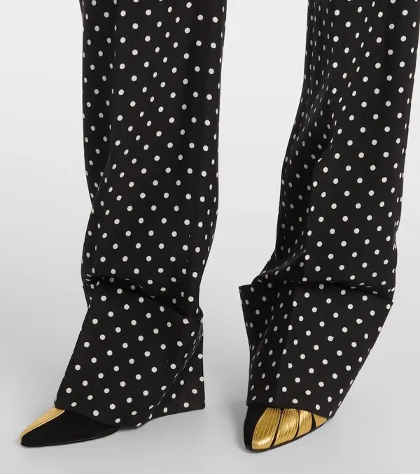 Valentino Garavani Polka-dot Straight Leg Trousers