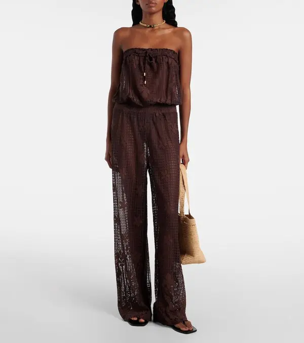Melissa Odabash Viv Off-the-shoulder Jumpsuit - Brown