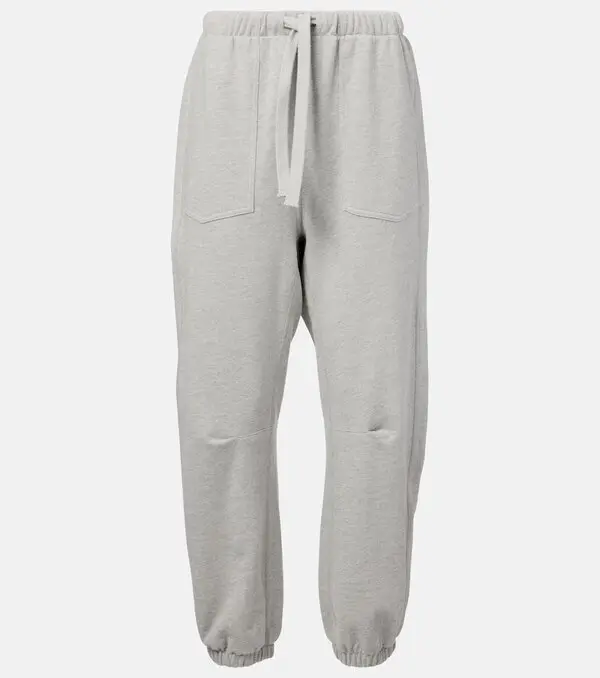 NILI LOTAN Dulce Cotton-blend Sweatpants - Grey