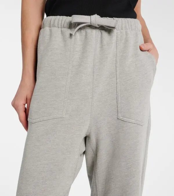 NILI LOTAN Dulce Cotton-blend Sweatpants - Grey